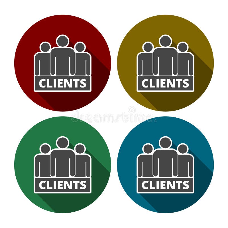 Clients Sign Icon. Group of People Symbol Stock Illustration ...