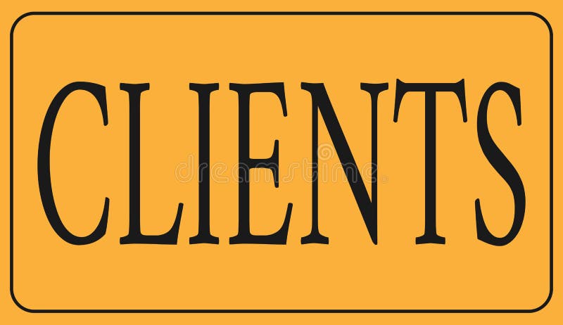 Clients Text Isolated on Background. Vector Illustration Stock Vector ...