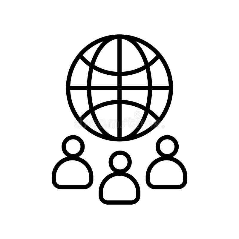 Clients worldwide icon stock vector. Illustration of worldwide - 338261235