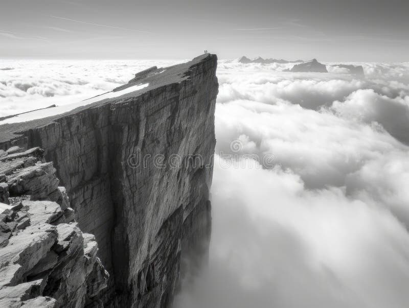 Cliff Above Clouds stock image. Image of outdoors, weather - 376507667