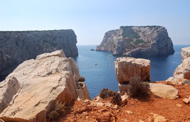 Cliff Alghero stock photo. Image of italy, stones, cliff - 15973954