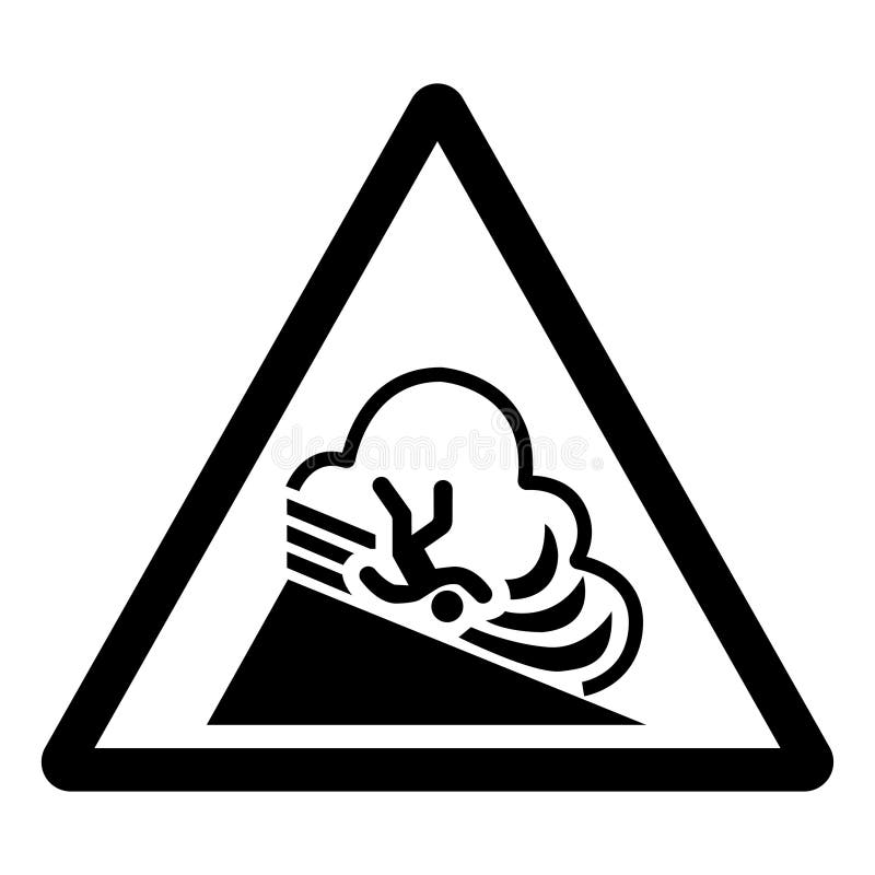 Cliff Area Symbol Sign, Vector Illustration, Isolate on White ...