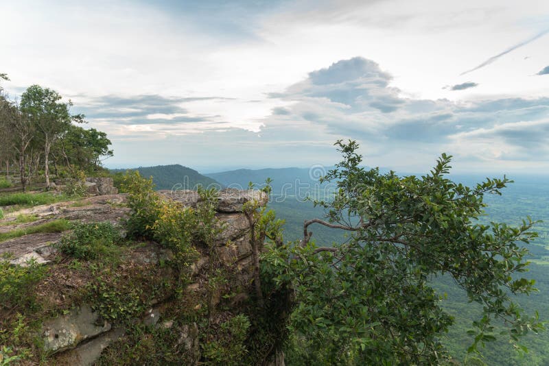 Cliff with Beautiful Views and Steep. Stock Photo - Image of range ...