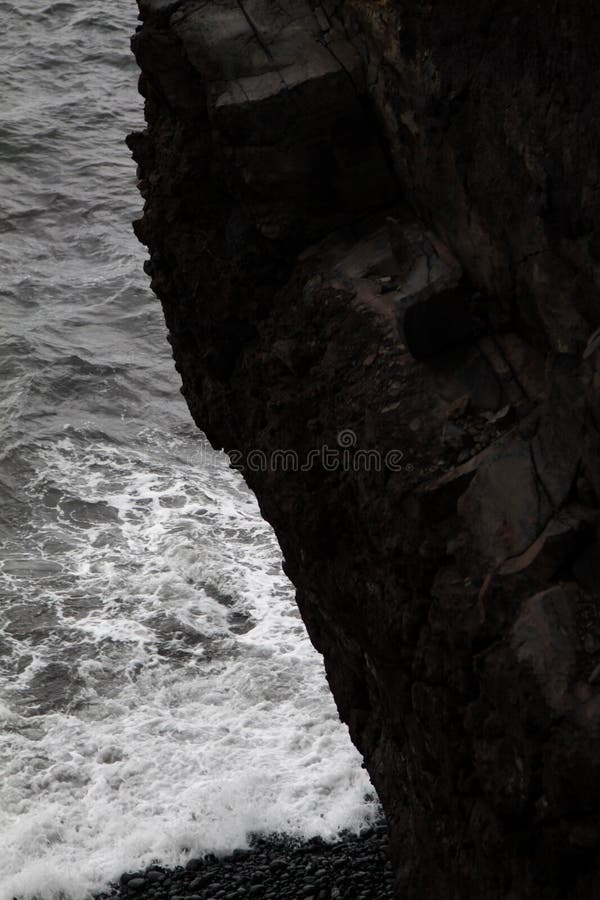 Cliff black and white stock photo. Image of stone, danger - 153478312