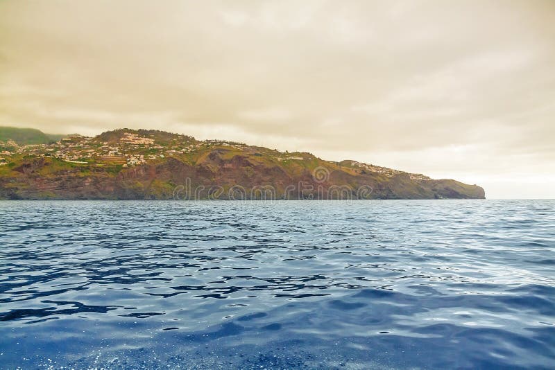 Cliff Coast Off Town Canico, Madeira Stock Photo - Image of mountain ...