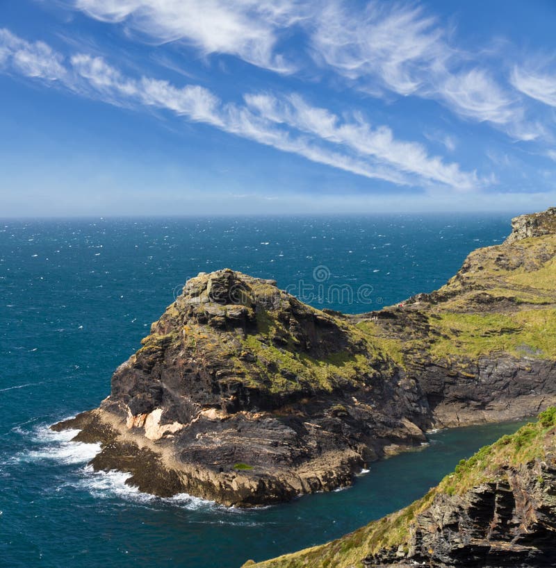 Cliff At Cornish Coast Near Boscastle, Cornwall Stock Photo - Image ...