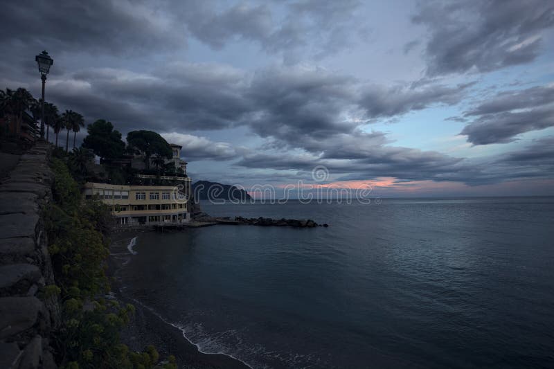 Cliff with a Cove by the Seaside Stock Image - Image of nature ...