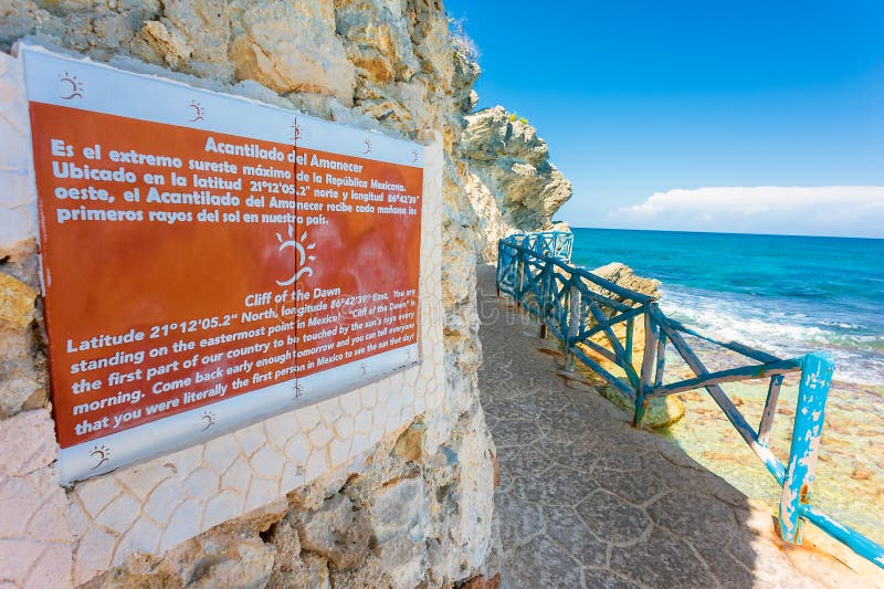 Cliff of the Dawn sign stock photo. Image of ocean, nature - 29381896