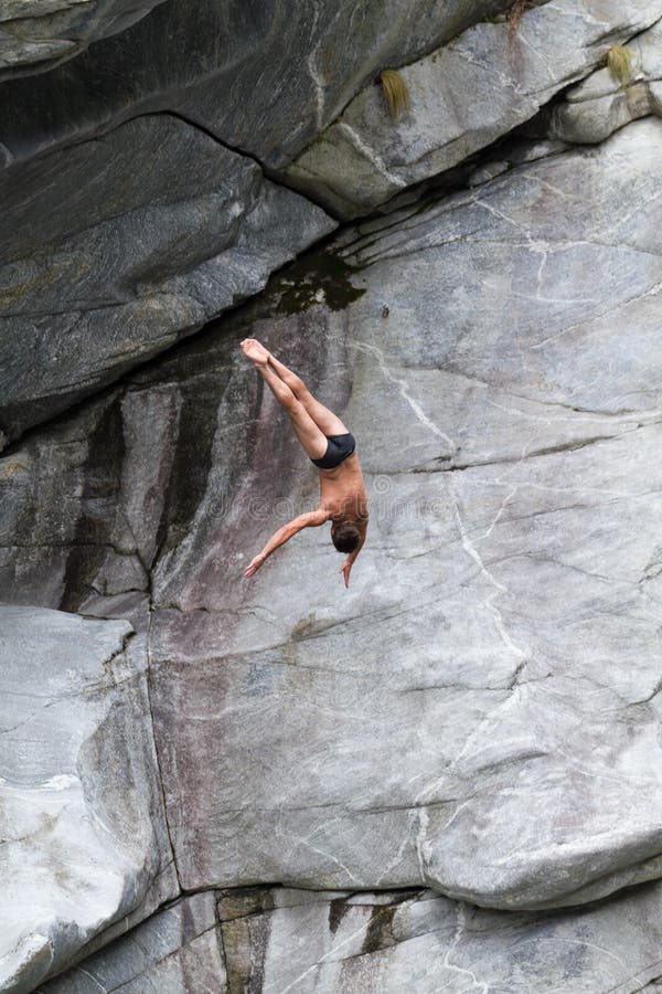 Cliff Divers Compete for WHDF Title. Editorial Stock Photo - Image of ...