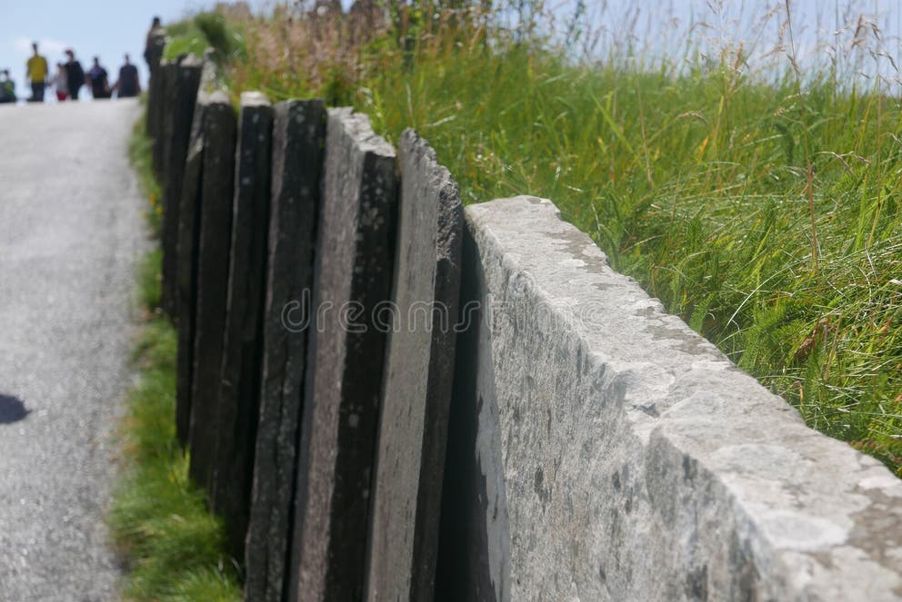 The Cliff Edge Barrier, Moher Ireland Stock Photo - Image of ireland ...