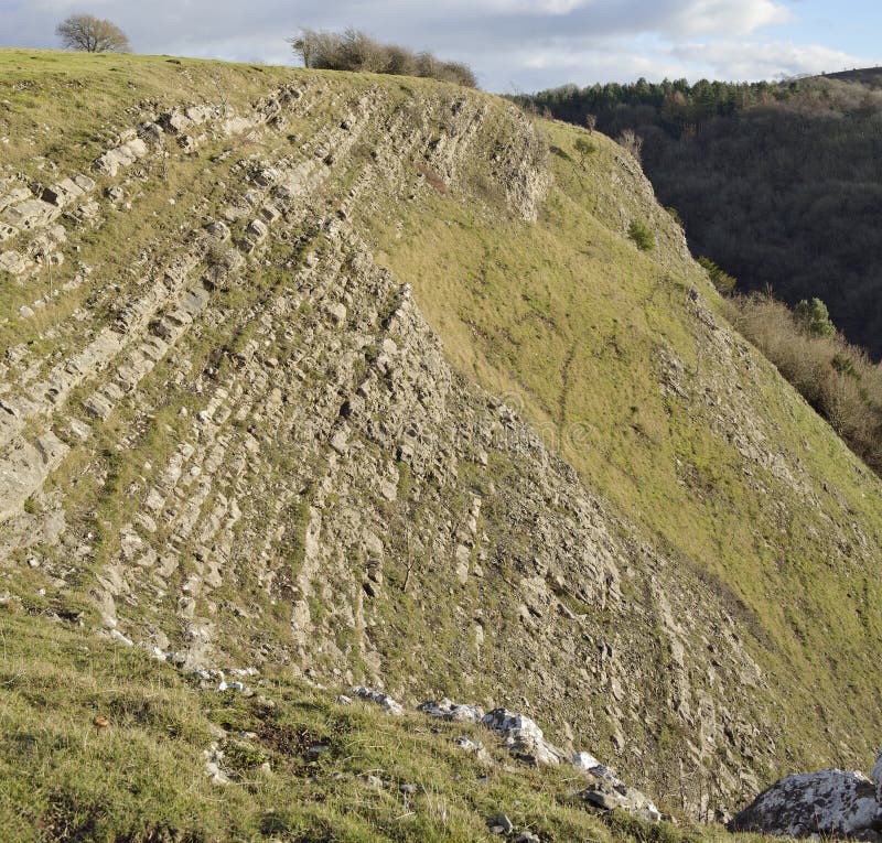 Cliff Edge of Burrington Combe Stock Photo - Image of limestone, cliff ...