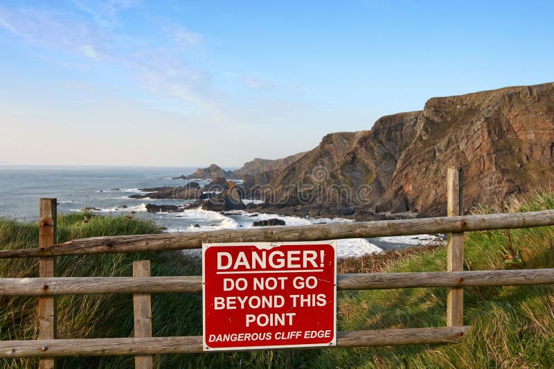 Cliff edge danger stock photo. Image of horizontal, square - 21919736
