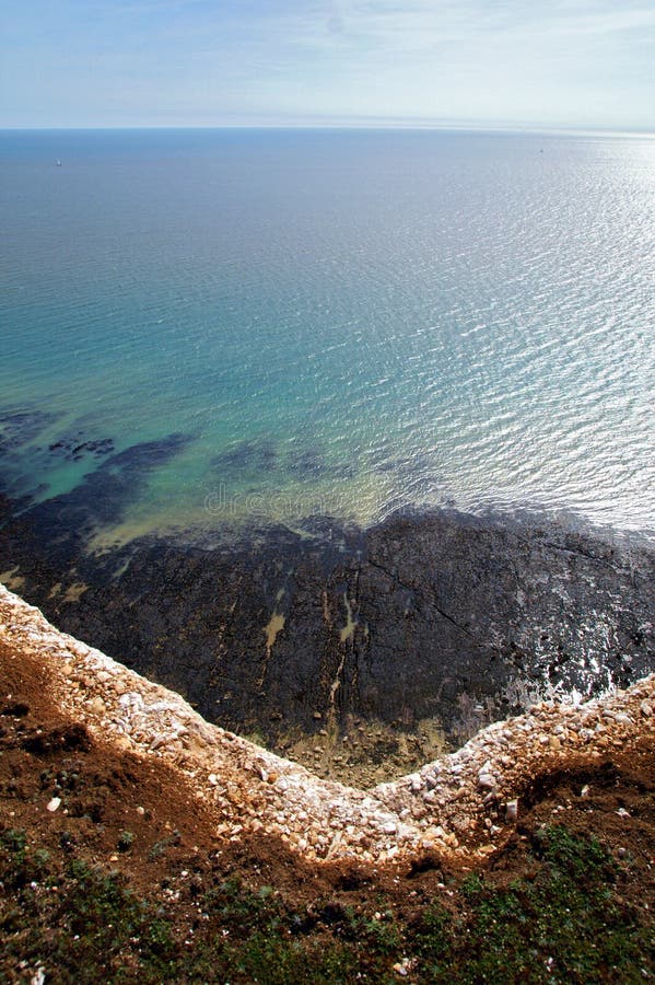 Cliffs Edge stock image. Image of weed, high, eastbourne - 35010255