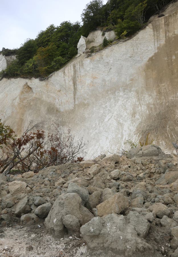 Cliff Eroded by Natural Elements and Weather with Slide Stock Photo ...