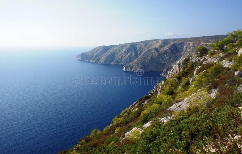 Cliff Face on Zakynthos Island Stock Image - Image of view, zakynthos ...