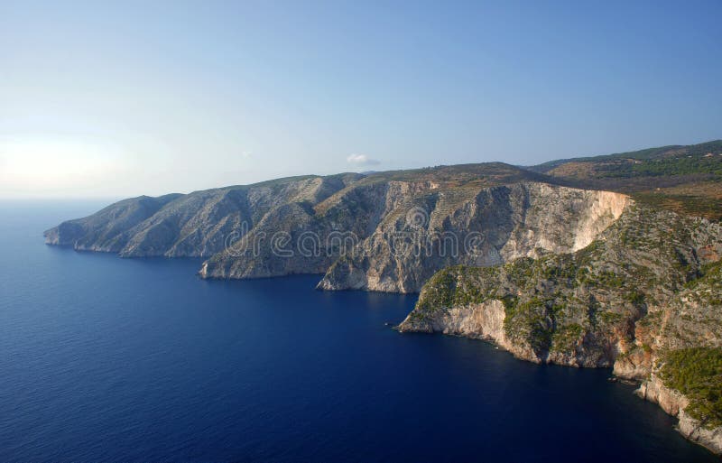 Cliff Face on Zakynthos Island Stock Image - Image of tourism ...
