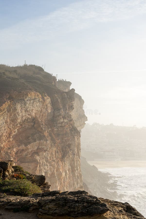 Cliff with Fog in Vertical Shoot Stock Image - Image of shore, vertical ...