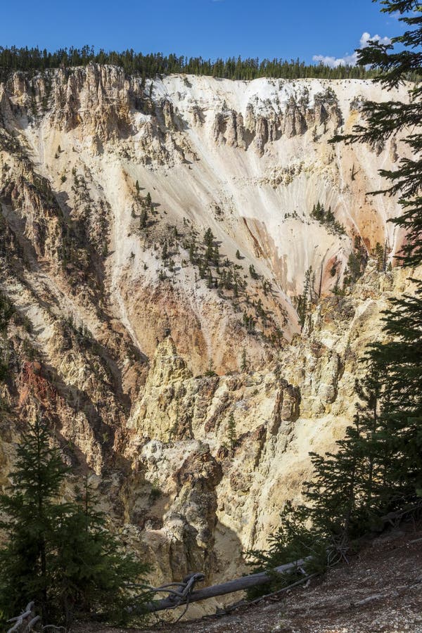 Cliff at Grand Canyon of Yellowstone.USA. Stock Photo - Image of bluff ...
