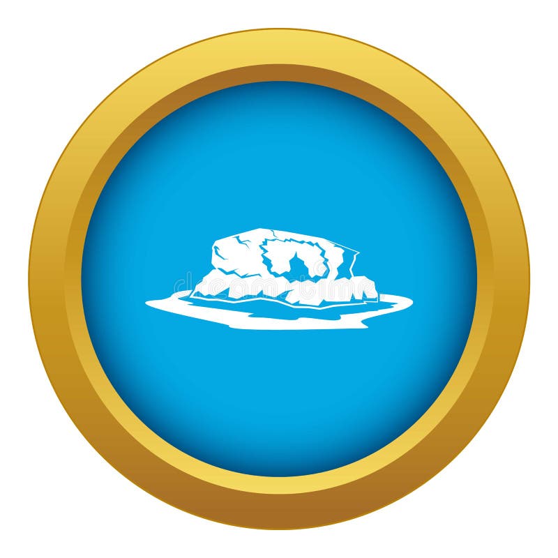 Cliff Icon Blue Vector Isolated Stock Vector - Illustration of climbing ...