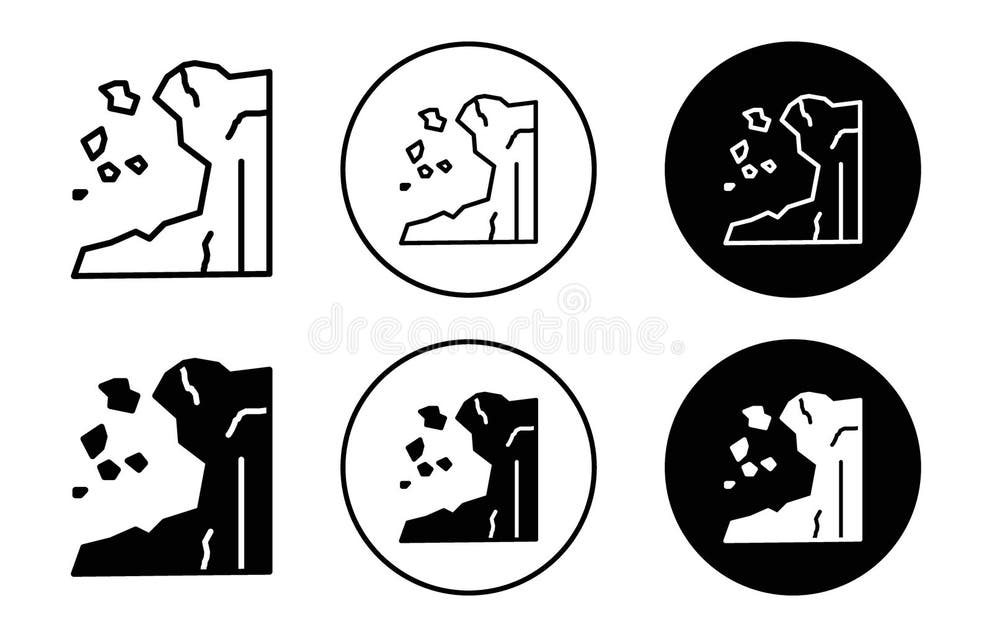 Cliff icon stock vector. Illustration of dangerous, graphic - 325374173