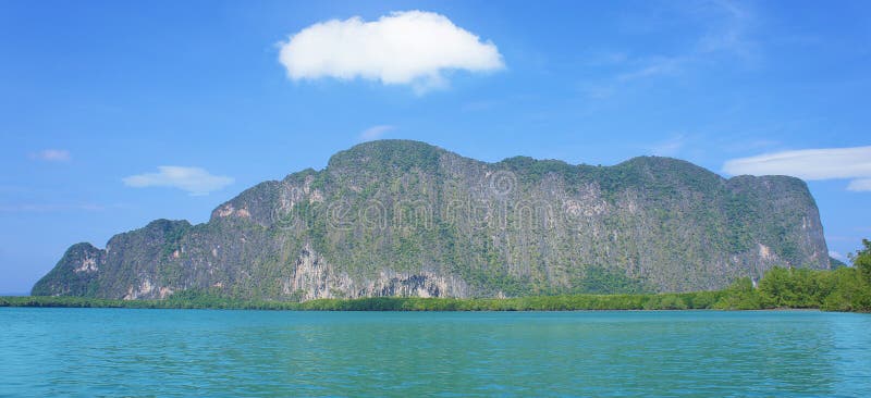 Cliff island stock photo. Image of color, scene, summer - 29591142