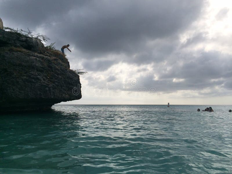 Cliff jumping stock photo. Image of swimming, water, jumping - 43549402