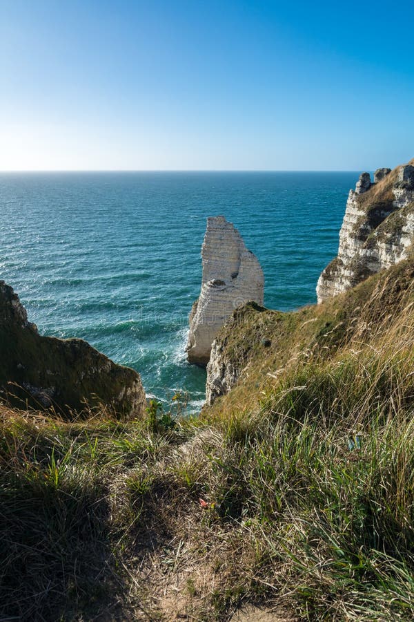 The Cliff Named the Needle in Etretat Stock Image - Image of aiguille ...