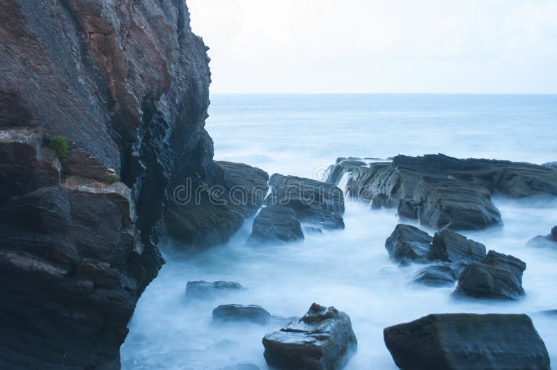 Cliff at night stock photo. Image of surf, coastline - 31807124