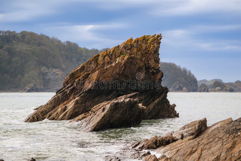 View of the Sea from the Cliff. Seascape with Blue Sky and White Clouds ...