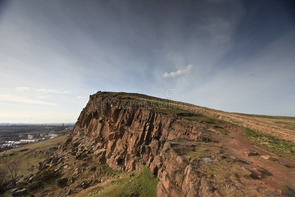 Cliff Overlooking Edinburgh Stock Photo - Image of united, precipice ...