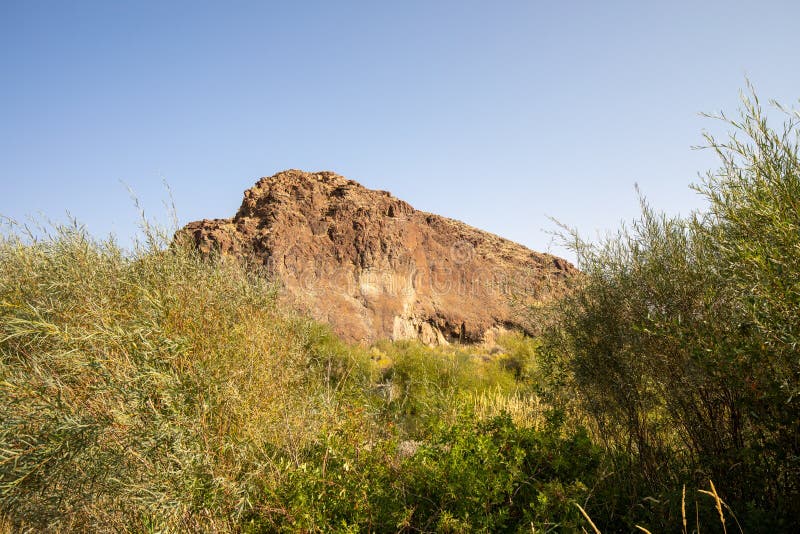 Cliff and Rock Landscape in Nevada Stock Image - Image of ground ...