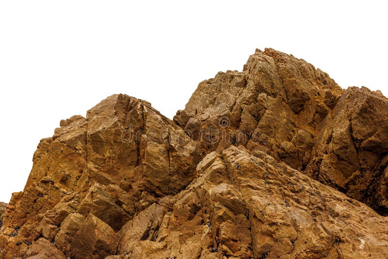 Cliff Rock Stone Details Textures and Patterns on White Background ...