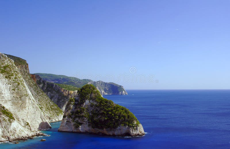 Cliff with rocks stock image. Image of zante, tourism - 27945995