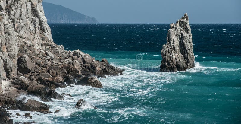 Cliff in the sea stock image. Image of nature, outdoors - 64732481
