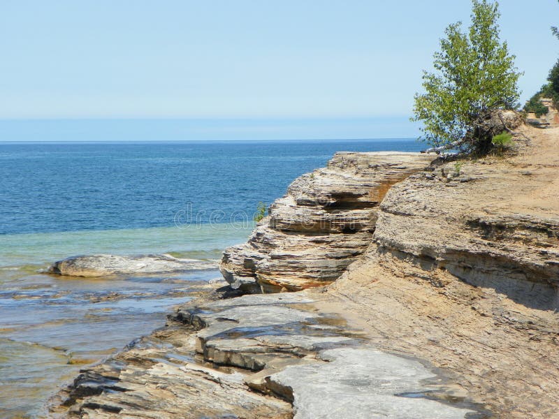 Cliff side stock photo. Image of michigan, cliff, close - 62287122
