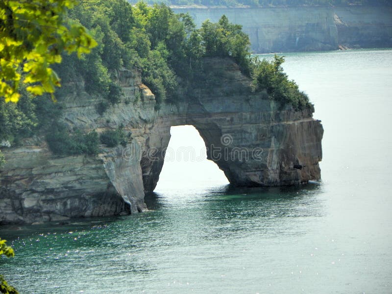 Cliff side stock image. Image of stream, trees, peninsula - 62287127