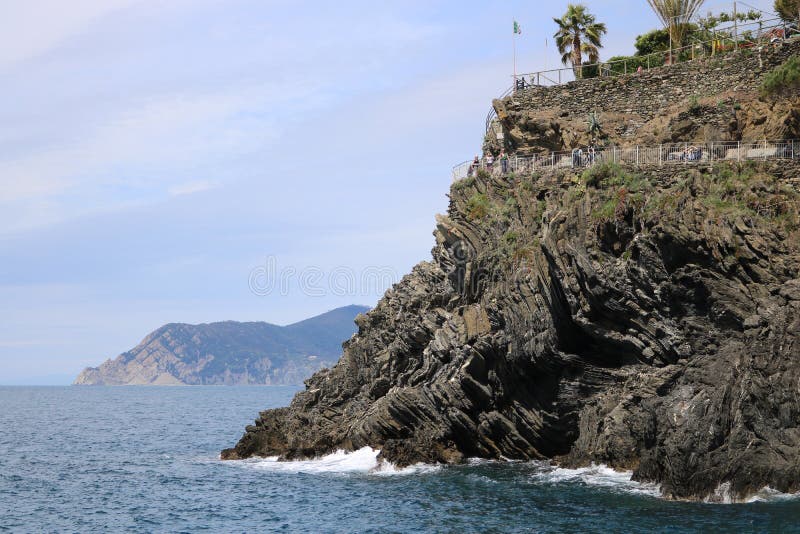 Cliff Side stock image. Image of edge, foggy, deep, cloudy - 97177187