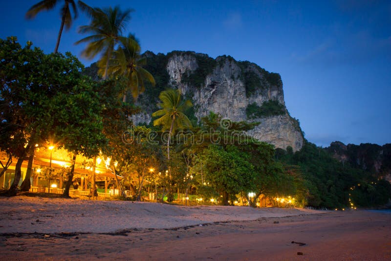 Cliff Twilight by the Beach Stock Photo - Image of beach, cliff: 26099882