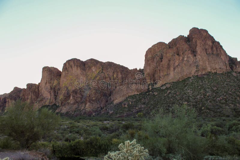 Cliff View Tonto National Forest Stock Image - Image of hill, formation ...