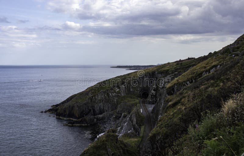 Cliff Walk in Ireland Co. Wicklow Stock Image - Image of water, island ...