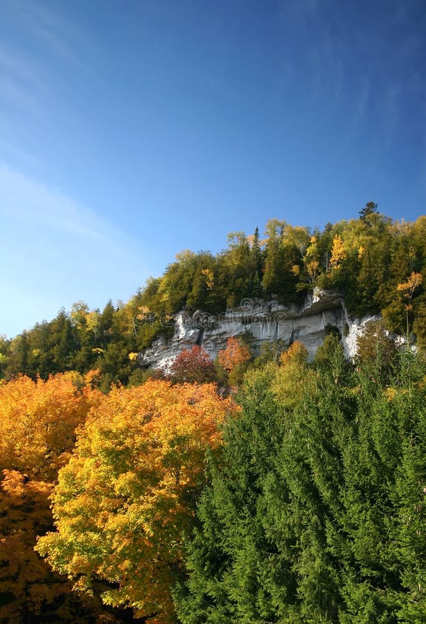Cliff Wall stock image. Image of green, autumn, blue - 11939029