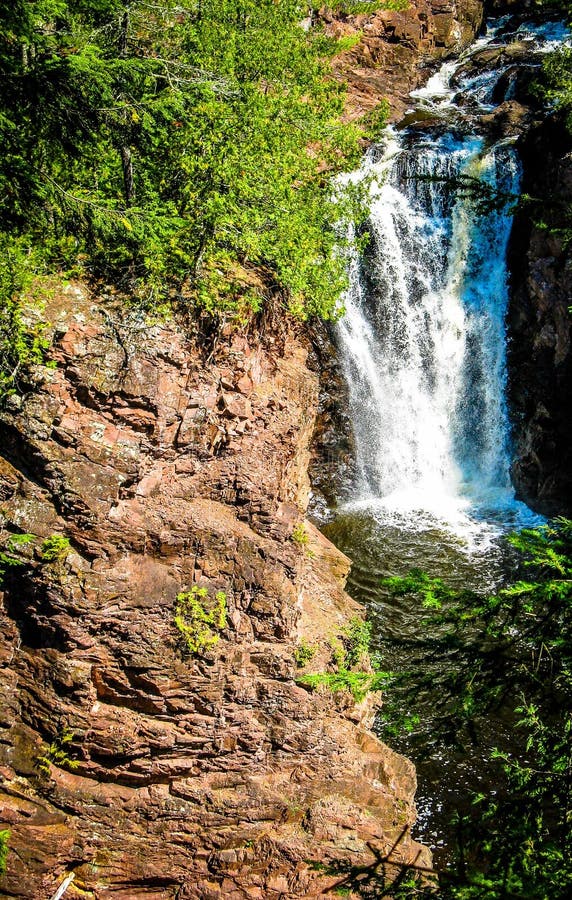 Cliff and waterfall stock image. Image of cliff, rocky - 74262037