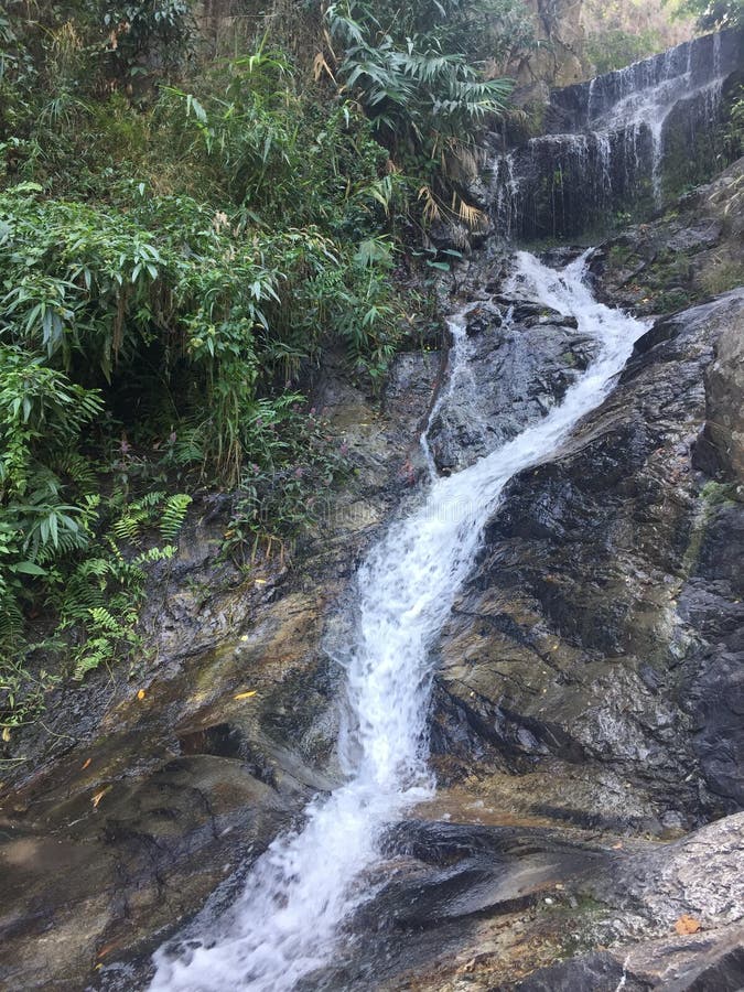 Cliff waterfall stock image. Image of high, cool, cliff - 174648391