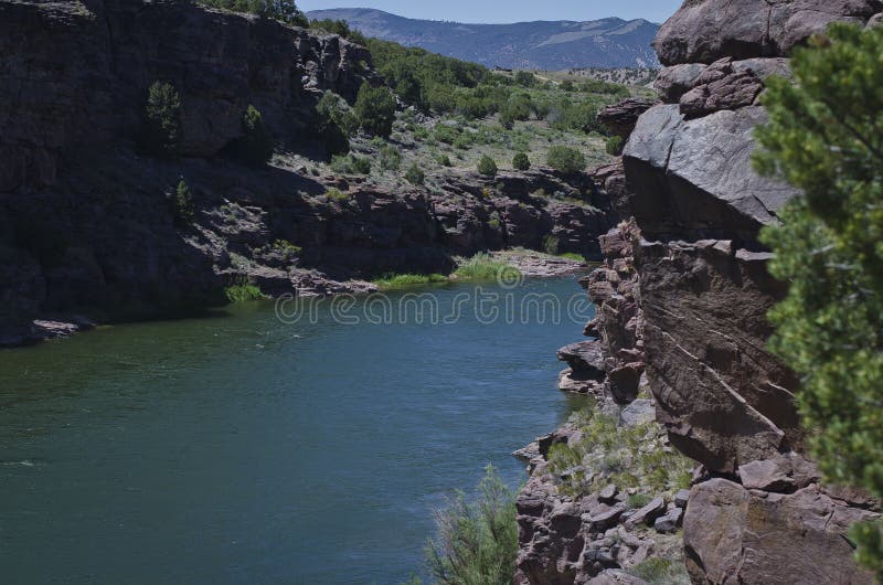 The Cliffs Above the Green River Stock Image - Image of close, cutting ...