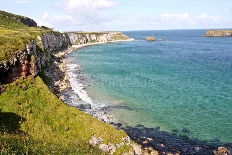 Cliffs Along Irish Coast, Northern Ireland Stock Photo - Image of ...