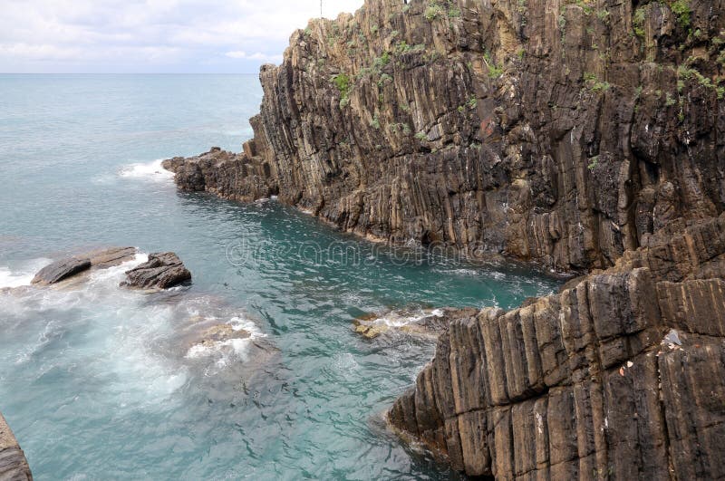 Cliffs Along the Mediterranean Sea Stock Photo - Image of ocean ...
