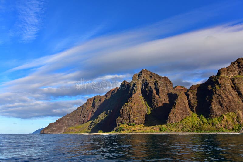 Cliffs Along Na Pali Coast of Kauai Island Stock Photo - Image of pali ...