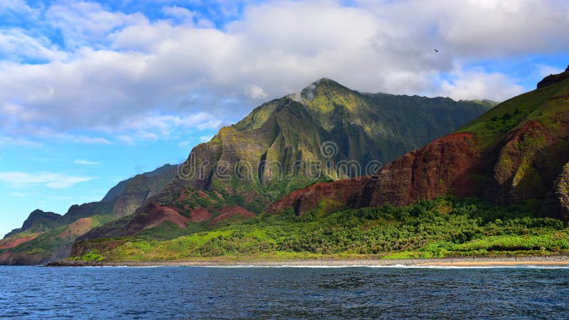 Cliffs Along Na Pali Coast of Kauai Island Stock Image - Image of ...