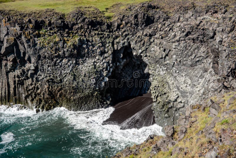 The Cliffs between Arnarstapi and Hellnar in Snaefellsnes, Stock Photo ...