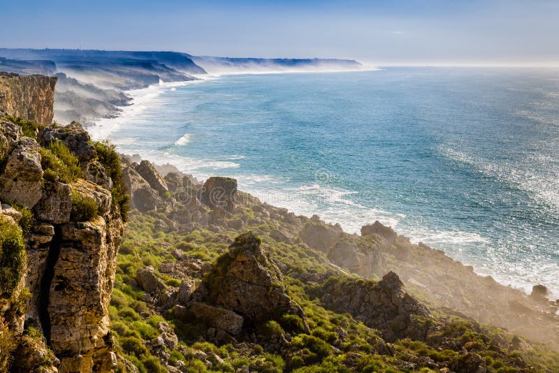 Cliffs on the Atlantic Coast, Morocco Stock Image - Image of africa ...